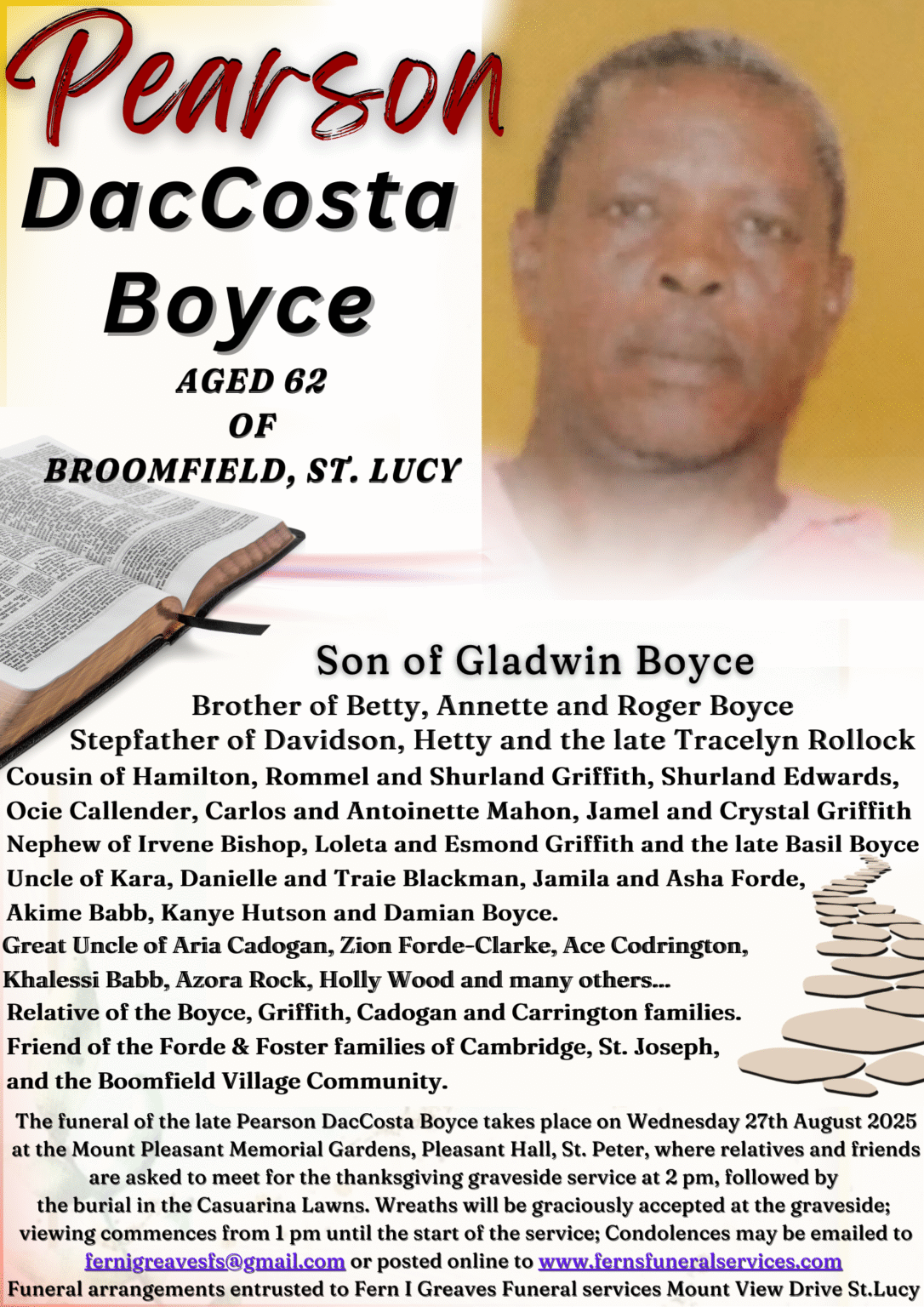 Announcements | Obits – Fern I. Greaves Funeral Services