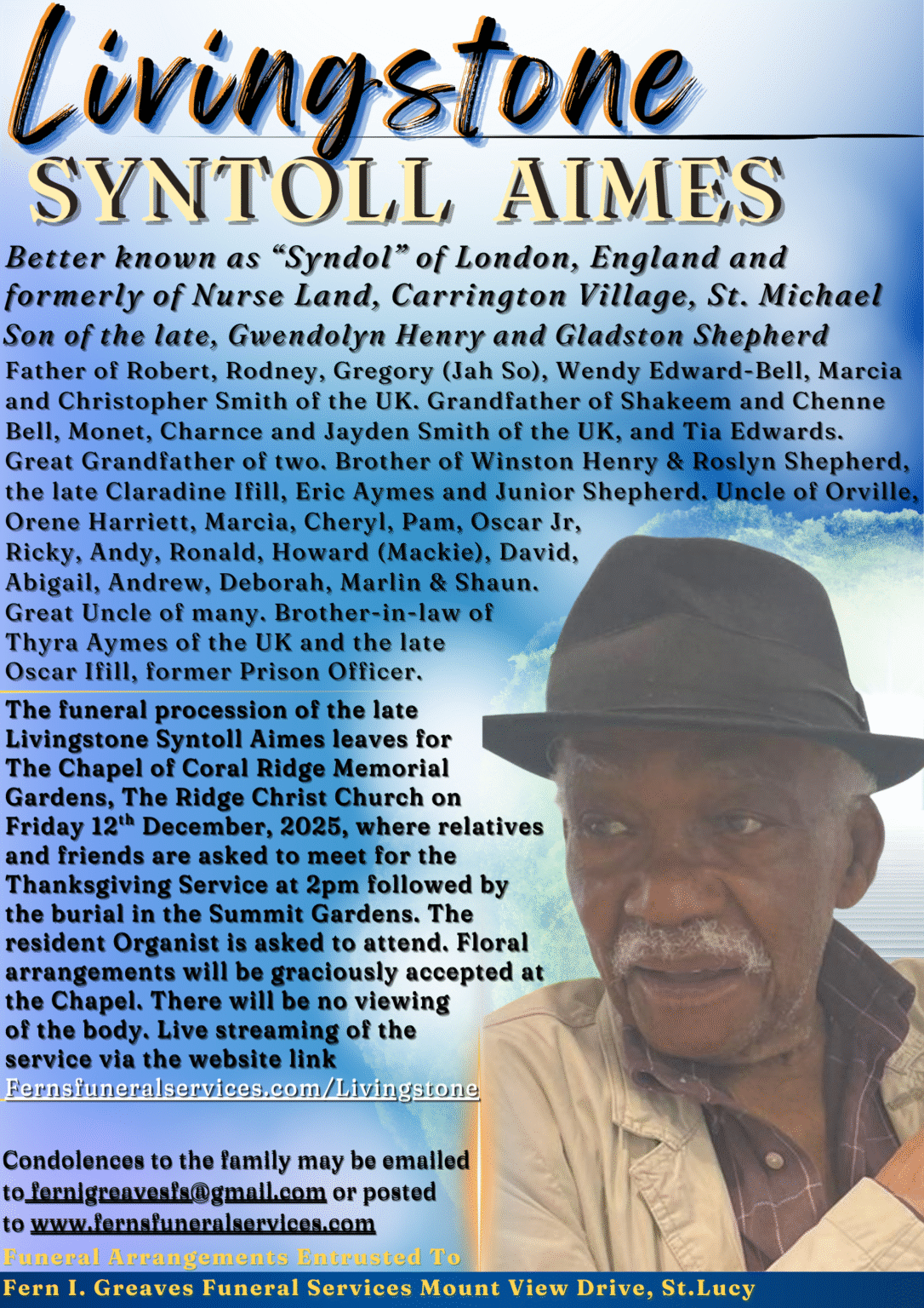 Announcements | Obits – Fern I. Greaves Funeral Services